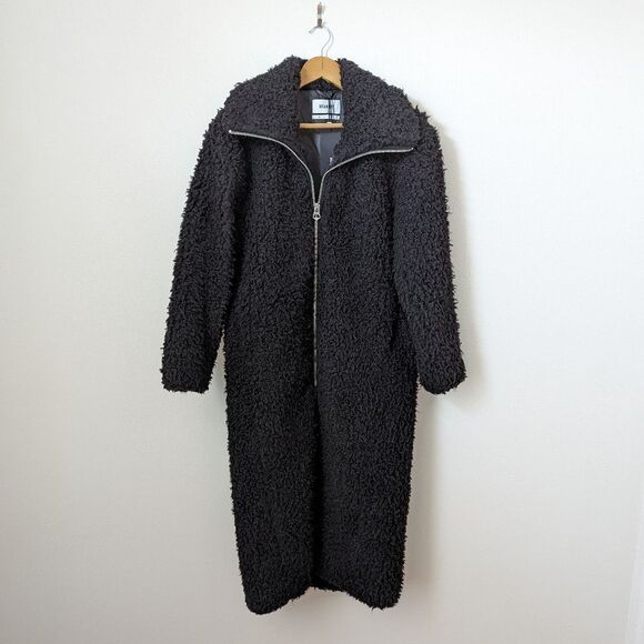 Weekday | Jackets & Coats | Nwt Weekday Asosblack Teddy Fuzzy Faux Fur ...
